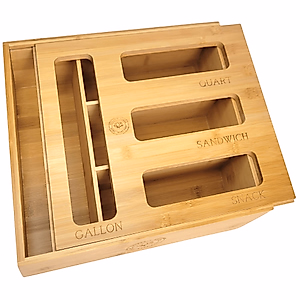 Splendid Goods, Ziplock Bag Organizer, Bamboo Organizer, Organization Storage, Kitchen Gadgets, Bag Storage, Pantry Organization and Storage, Organization and Storage, Kitchen Organization and Storage