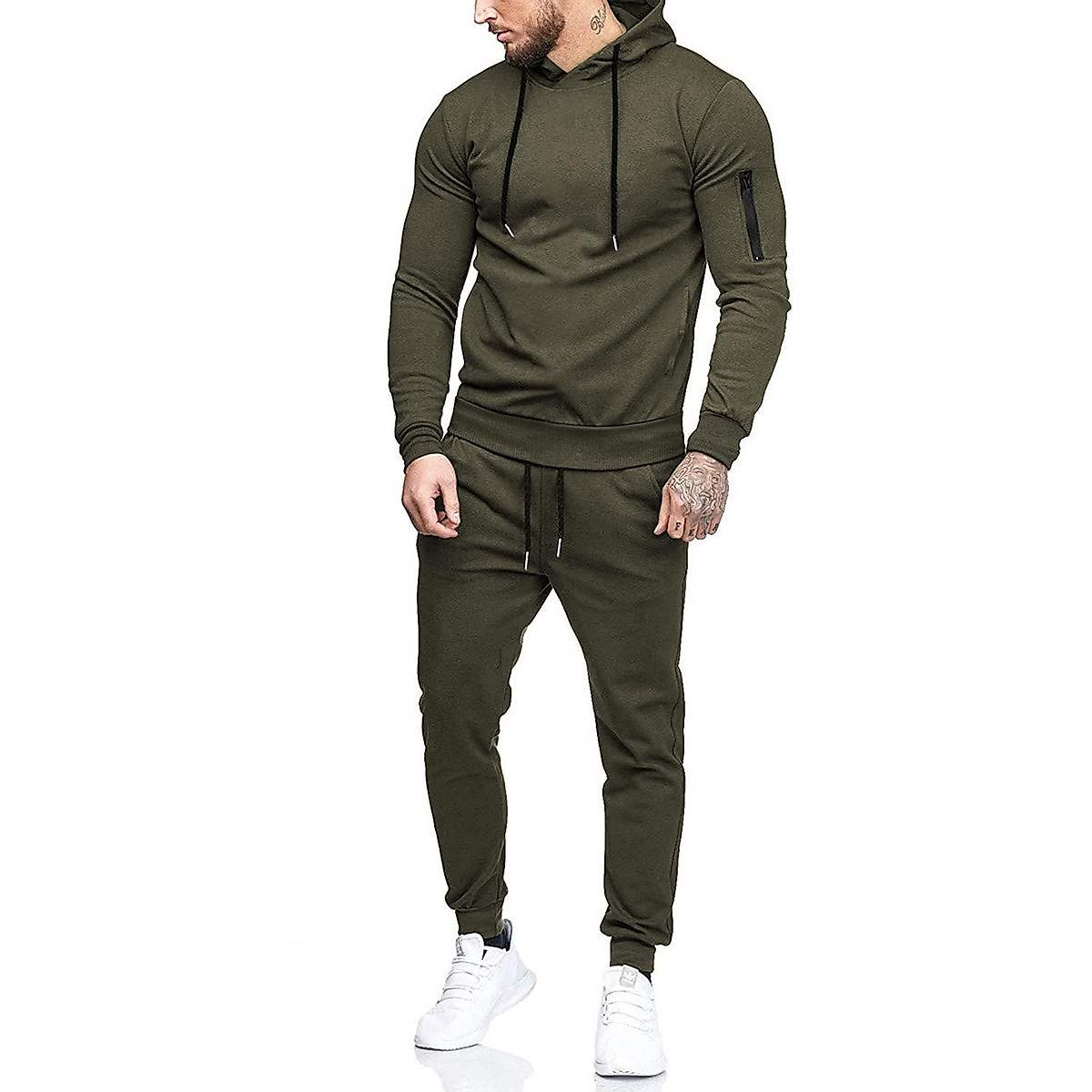 COOFANDY Men's Tracksuit 2 Piece Hooded Athletic Sweatsuits Casual Running Jogging Sport Suit Sets