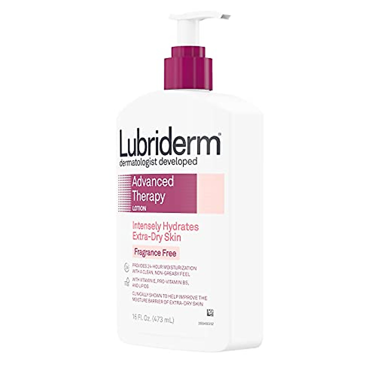 Lubriderm Advanced Therapy Moisturizing Lotion with Vitamins E and B5, Deep Hydration for Extra Dry Skin, Non-Greasy Formula, 16 fl. oz