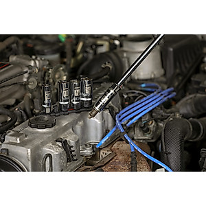 ARES 11016-5-Piece Magnetic Spark Plug Socket Set - Includes 14mm and 16mm Thin Wall Sockets and 9/16-inch, 5/8-inch, and 13/16-inch Sockets - Convenient Reusable Storage Rail Included