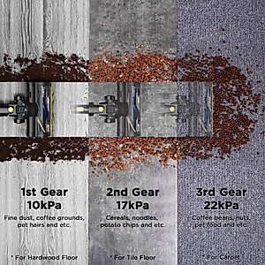 TURBRO Jeeves J22 Cordless Vacuum Cleaner 22kPa Powerful Vac w/Brushless Motor, Stick and Handheld 2-in-1, Wall-Mount, 3X Suction Modes, up to 50 min Runtime, Black