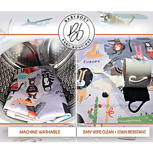 BABYBOET Splat Mat for Baby – Under High Chair Floor Mat Protects Wood, Vinyl and Carpet from Spills – Waterproof 4 Layer Baby Mat with Anti-Skid Backing Deters Bunching and Sliding (51” x 51”)