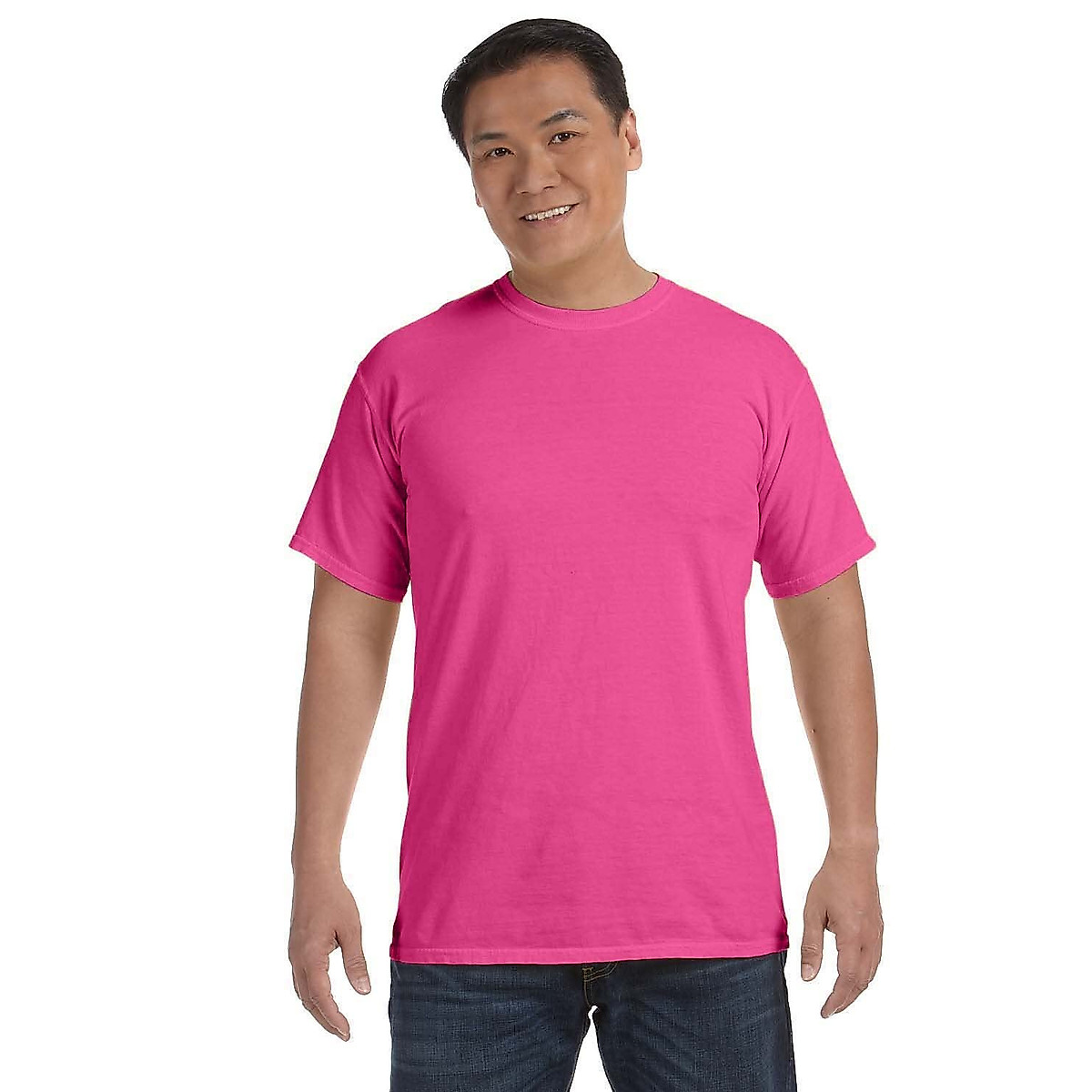 Comfort Colors Men's Adult Short Sleeve Tee, Style 1717, Raspberry, Large
