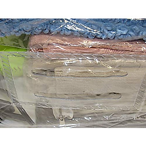 Clear Vinyl Zippered Storage Bags 23 x 23 x 10 Inch 10-Pack