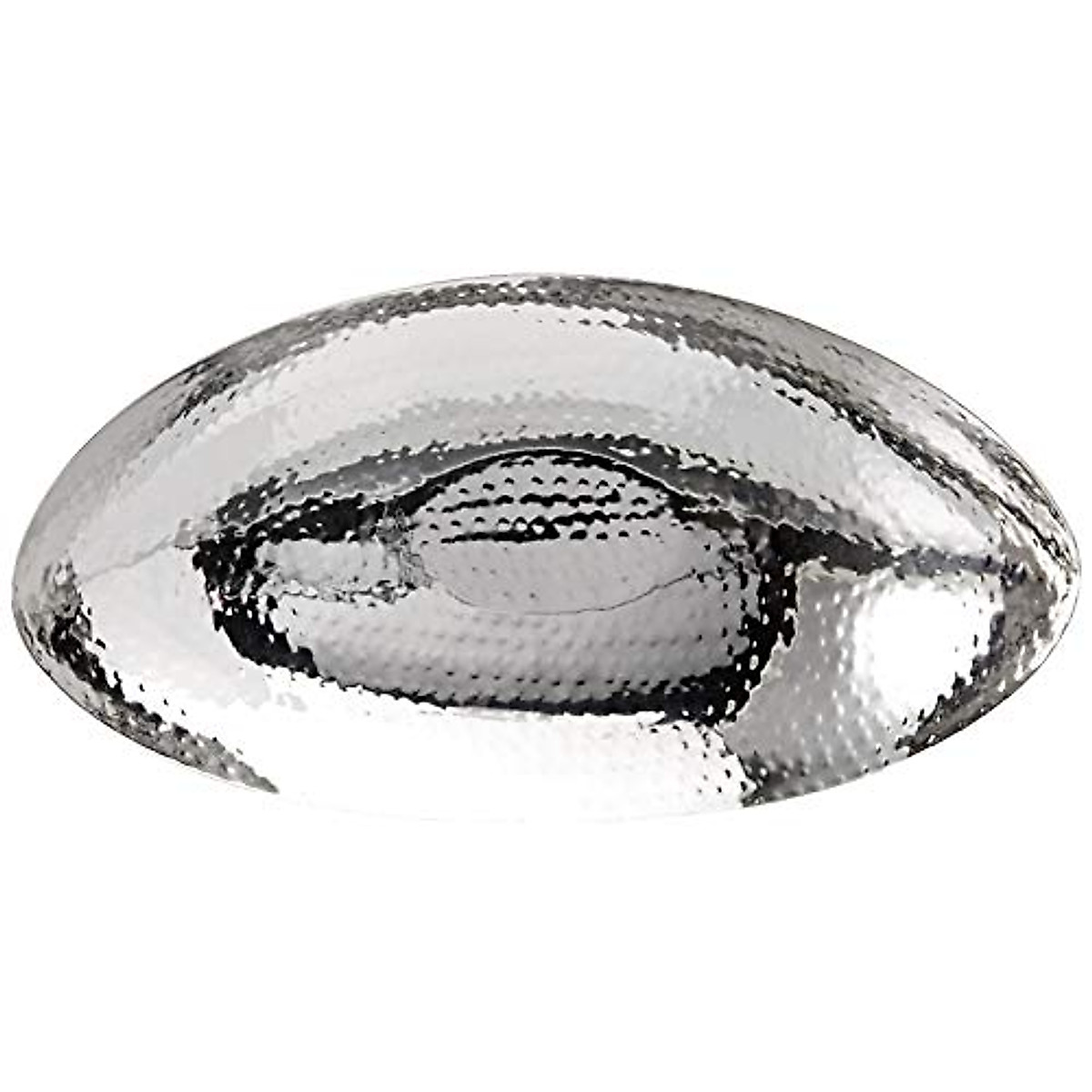 Elegance Hammered 14-1/2 by 8-Inch Stainless Steel Oval Fruit Bowl
