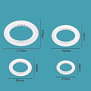 4 Pcs Plastic Cookie Cutter Set Double Sided Oval Shaped Biscuit Cakes Paste Baking Molds Kitchen Baking Tools, 4 Sizes