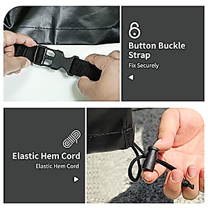 GDcaptain Generator Covers Waterproof 26" L x 20" W x 20" H Generator Covers with 600D Heavy Duty Fabric and UV-Resistant PVC Coating for most 3000-5000 Watt Universal Portable Generators Black