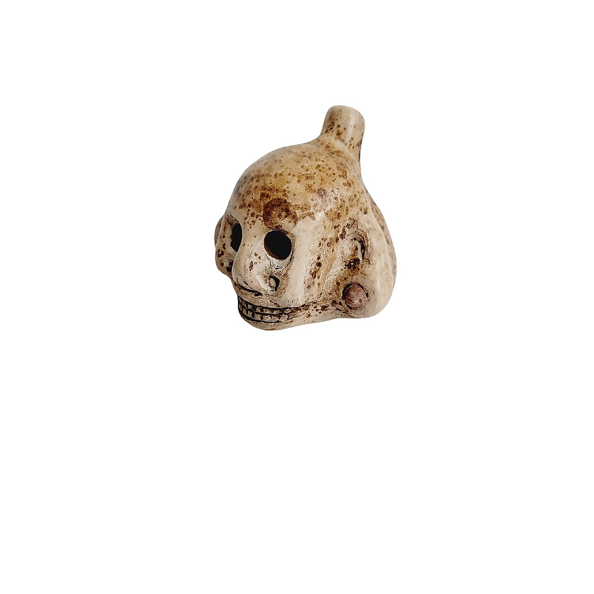 Small Penacho Death Whistle, Death Whistle LOUD medium size Hand Crafted Original Whistles, Maya Aztec, sugar (Natural)