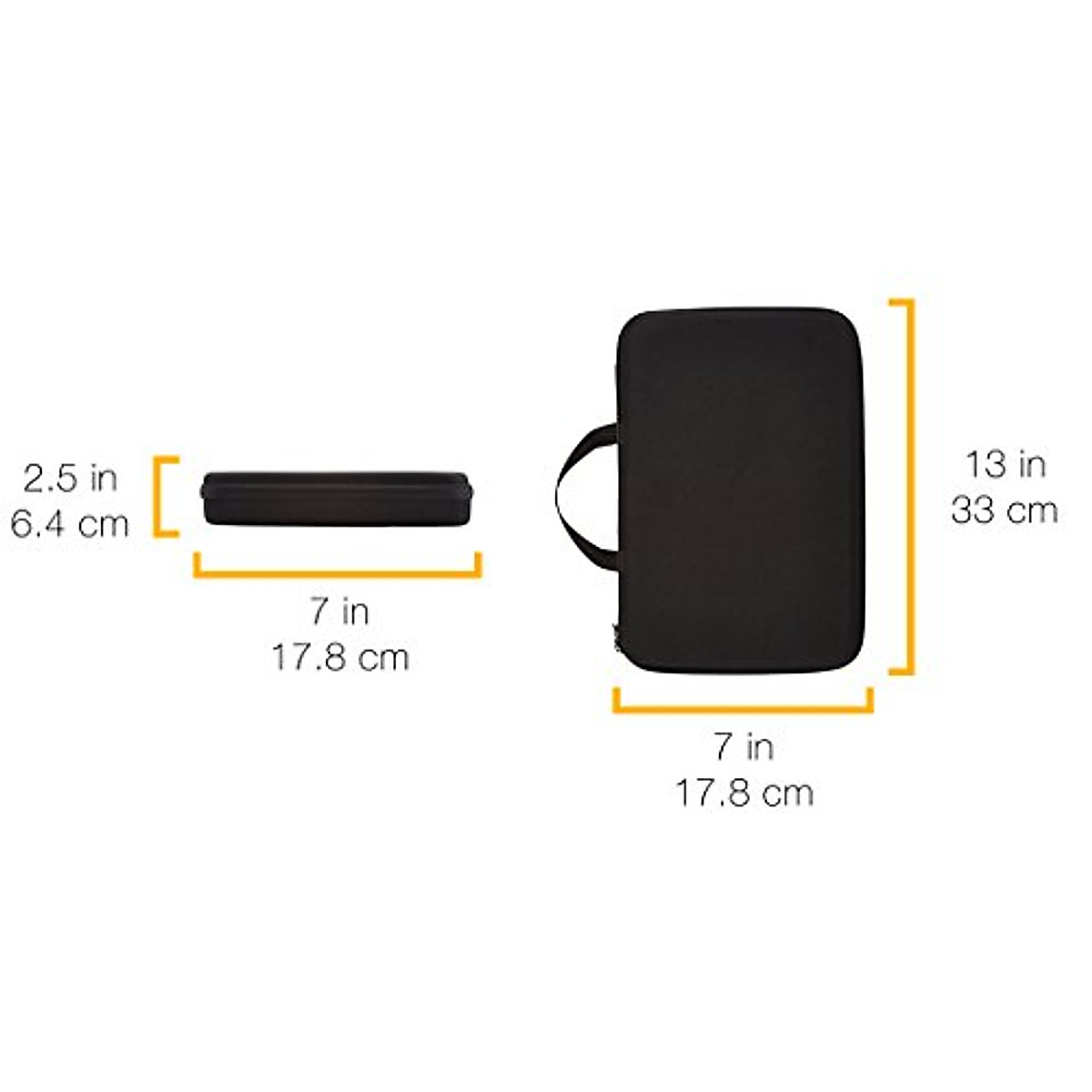 Amazon Basics Large Carrying Case for GoPro And Accessories - 13 x 9 x 2.5 Inches, Black