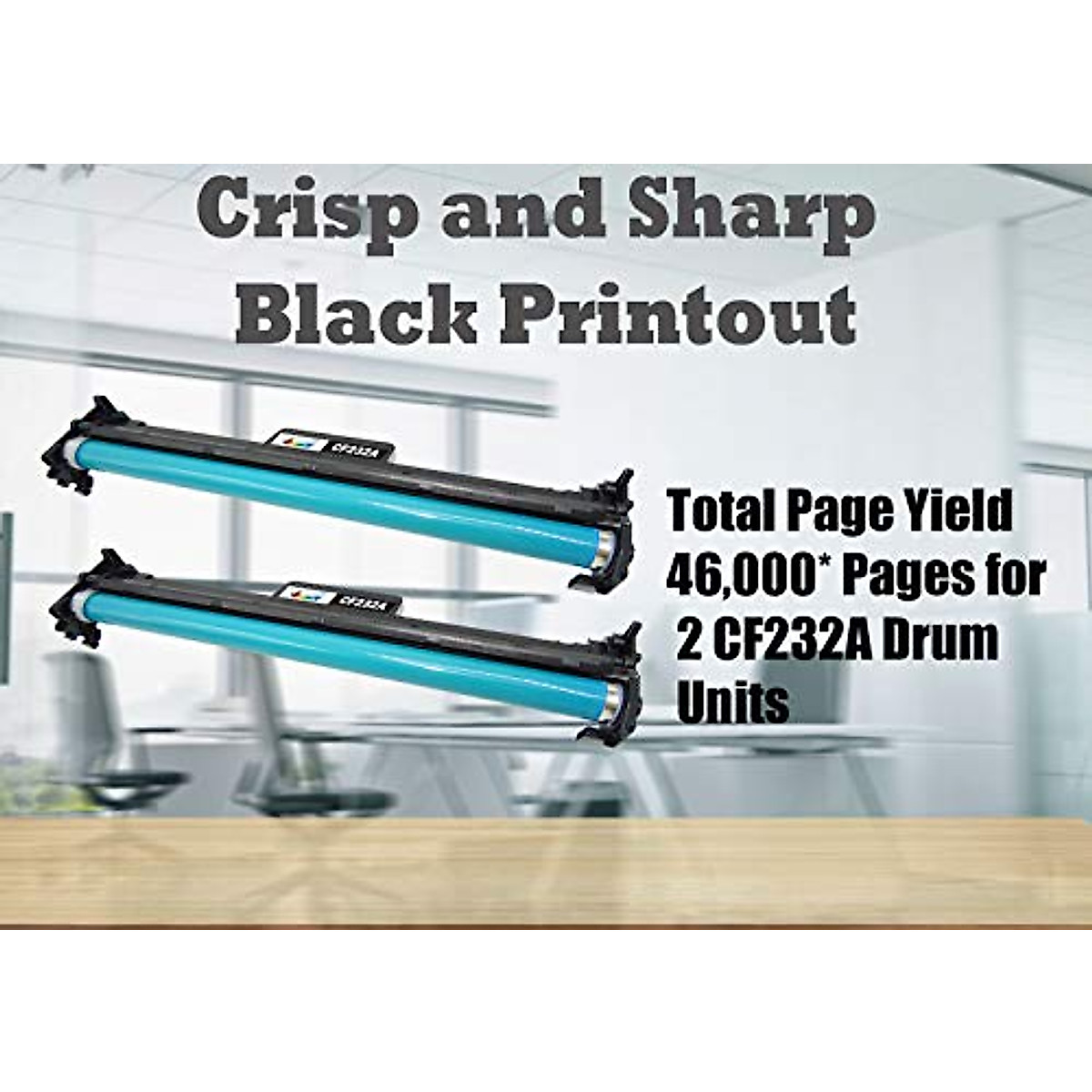 (2-Pack, Drum Unit) 4Benefit Compatible CF232A Drum Unit 32A 232A Used for Laser Jet Pro M203dn M203dw M227d M227fdn M227fdw M227sdn Printer