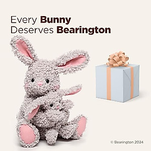 Bearington Bunny Hugs The Bunny Stuffed Animal, 10 Inch Easter Plush Rabbit Stuffed Animal