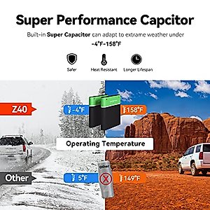 DDPAI Dash Cam Front and Rear, 1944P Front x1080P Rear, Dual Car Camera with Sensor, Buil-in GPS, Wi-Fi & App, Car Dashboard Camera Recorder 2.4",Parking Mode,G-Sensor,Super Capacitor, Z40 Dual GPS