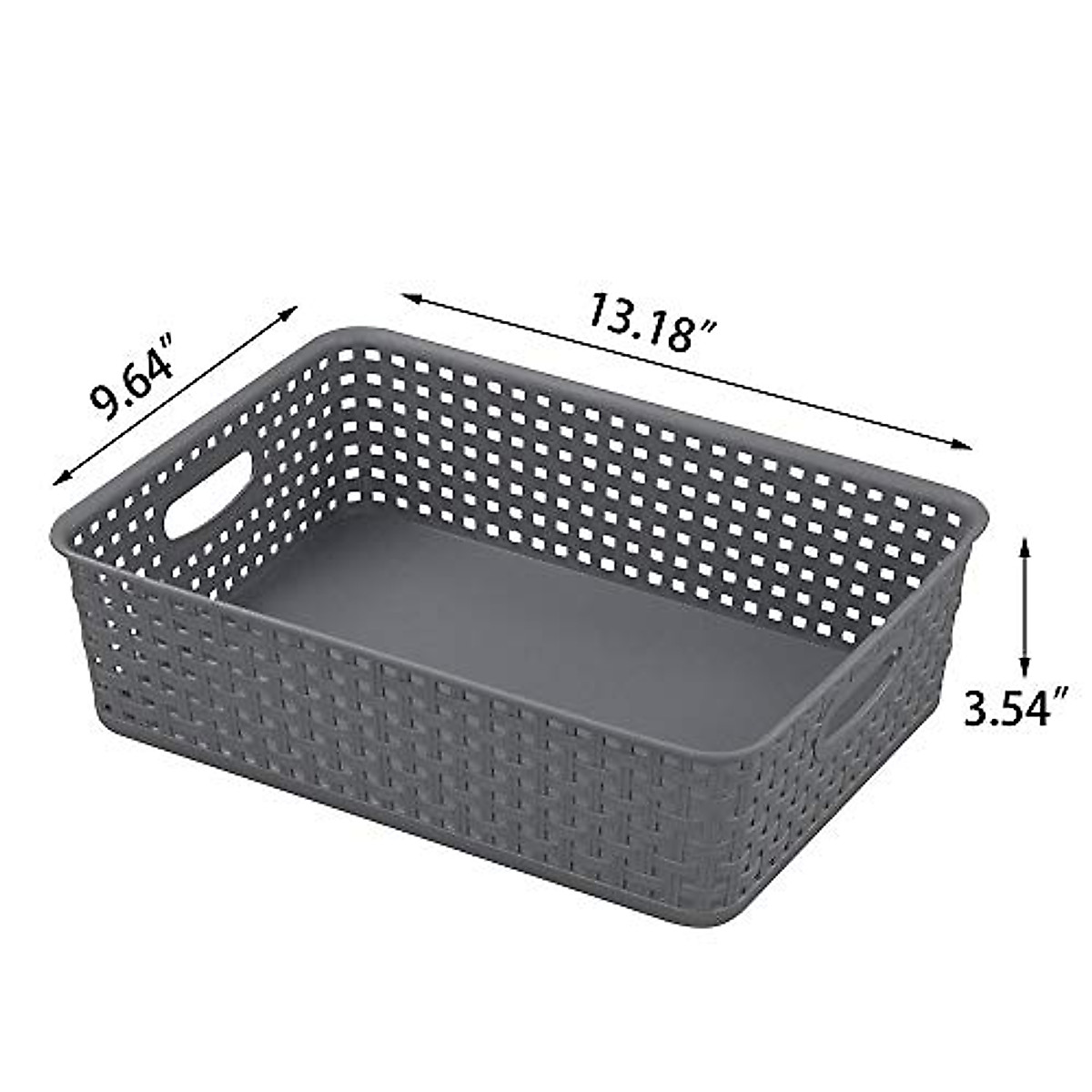 Joyeen Plastic Paper Storage Trays, Office Shallow Basket Set of 4