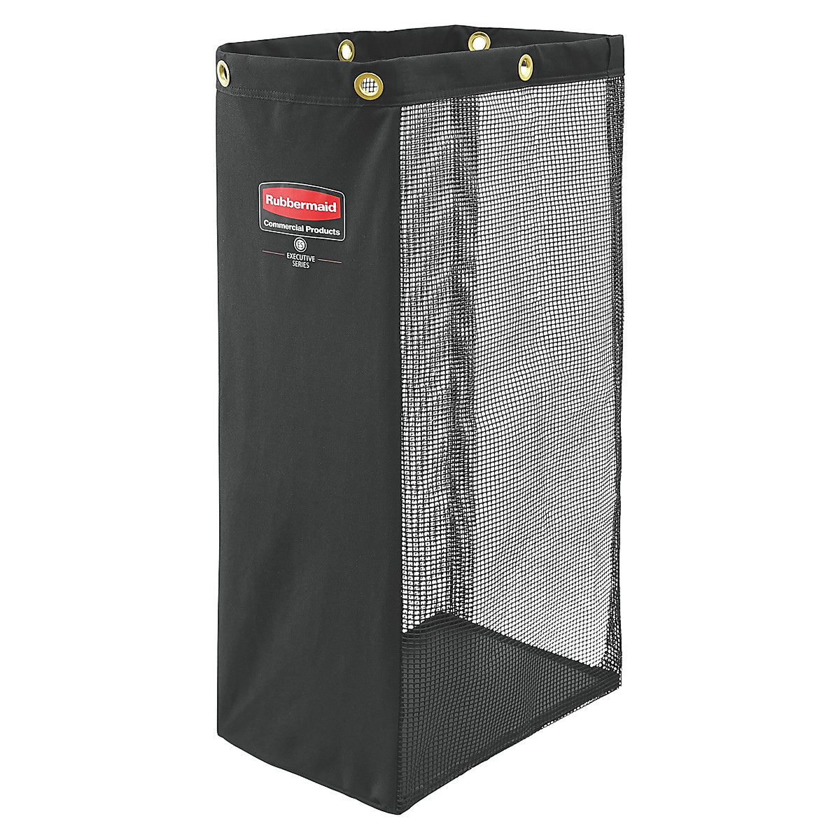 Rubbermaid Commercial Products Executive Series Side-Load Mesh Housekeeping Cart Bag, Black, Compatible with Rubbermaid Cleaning Carts for Laundry/Trash in School/Home/Office/Lobby/Mall