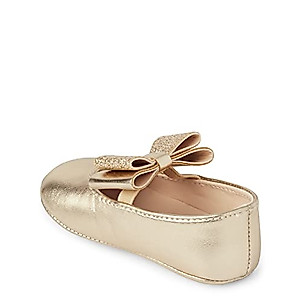 Gymboree, and Toddler Girls Dressy Ballet Flat,Gold,6-12 Months
