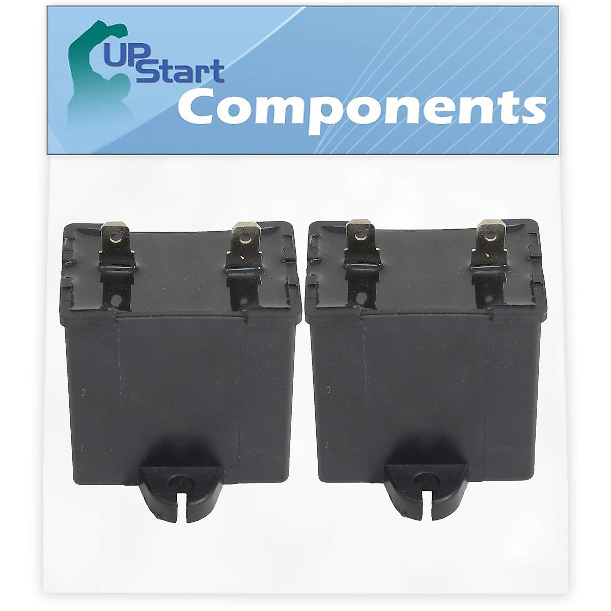 2-Pack W10662129 Refrigerator and Freezer Compressor Run Capacitor Replacement for Roper RT21LMXKQ06 Refrigerator - Compatible with 2169373 WPW10662129 Run Capacitor - UpStart Components Brand