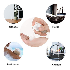 LONGWAY 3PCS Travel Size Foam Pump Bottle,Mini Empty Pump Bottle Dispenser(30ml,1 fl oz) (Clear)