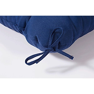 Leeymoo Square Outdoor/Indoor Seat Cushion 20x20, 2 Pack Tufted Patio Furniture Chair Pads with Thick Form Filled