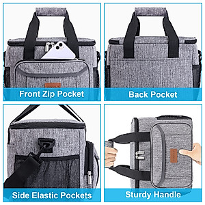 TOMULE Insulated Lunch Bag for Men Women - 3+years old (15L, Grey)