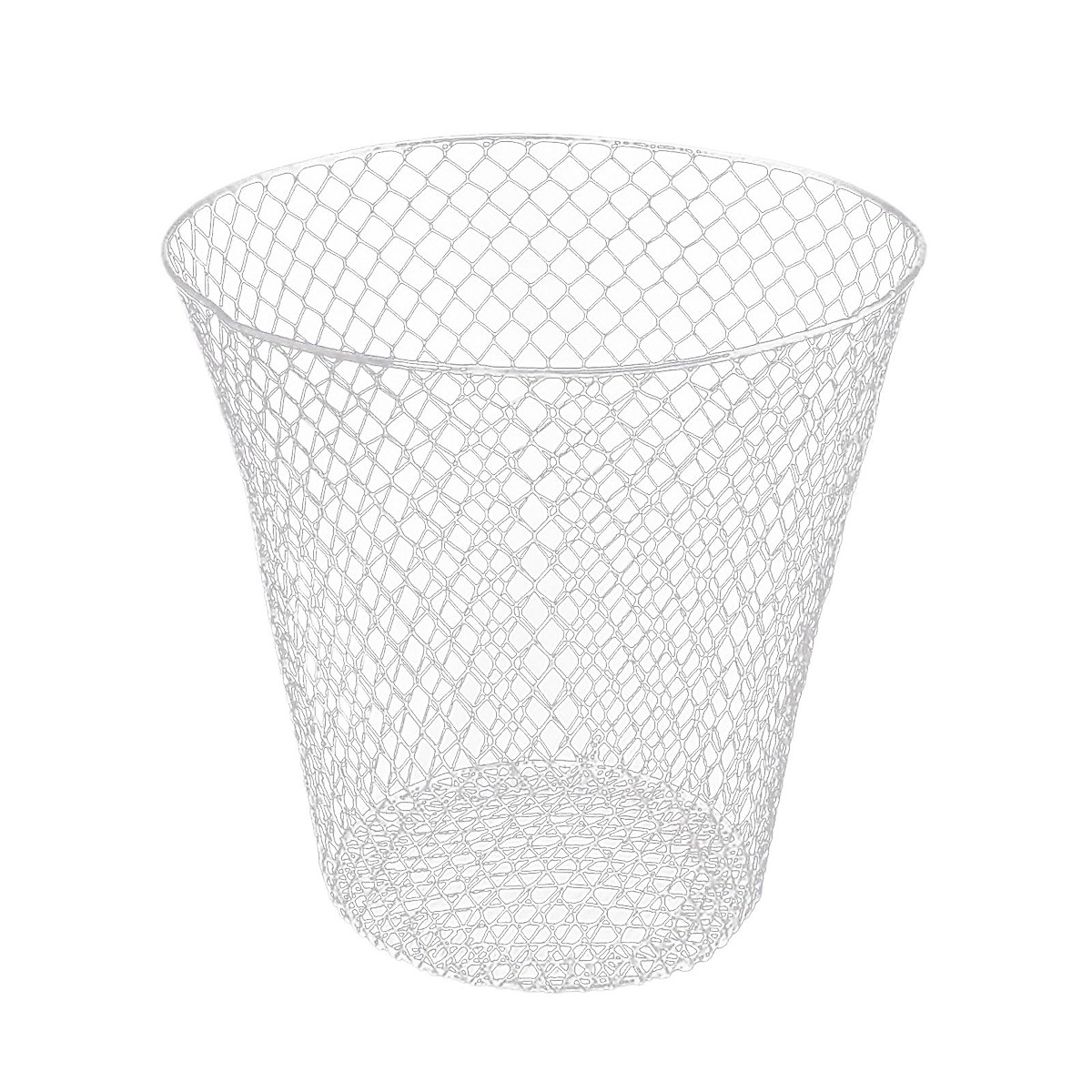 Generic Waste Basket, Wire Mesh Round Waste Lightweight Trash Can, 9in Mesh Open Top Wastebasket, Recycling Use Desk Office School Garbage Cans Home Essential Bins & Trash Storage (1, Black)