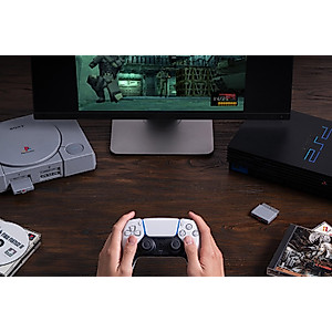 8Bitdo Bluetooth Retro Receiver for PS1 PS2 and Windows, Compatible with Xbox Series Controller, Xbox One Bluetooth Controller, Switch Pro and PS5/PS4 Controller