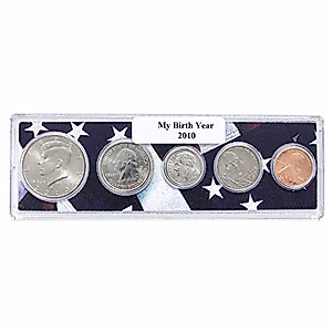 2010-5 Coin Birth Year Set in American Flag Holder Uncirculated