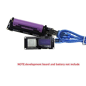 Ximimark 2Pcs Micro USB 18650 Battery Shield Expansion Board Wemos ESP32 V3 Cable Development Tool LED for Arduino and Raspberry Pi（with Cable）