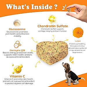 Munchy Chomps 11-in-1 Multivitamin Treats for Dogs - Comprehensive Health Support for Adult & Senior Dogs - Promotes Hip & Joint Mobility, Heart Health, and Digestive Wellness (Chicken)