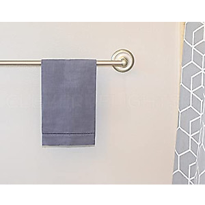 CleverDelights Slate Hemstitched Hand Towels - 6 Pack - 14" x 22" - 45/55 Cotton Linen Blend