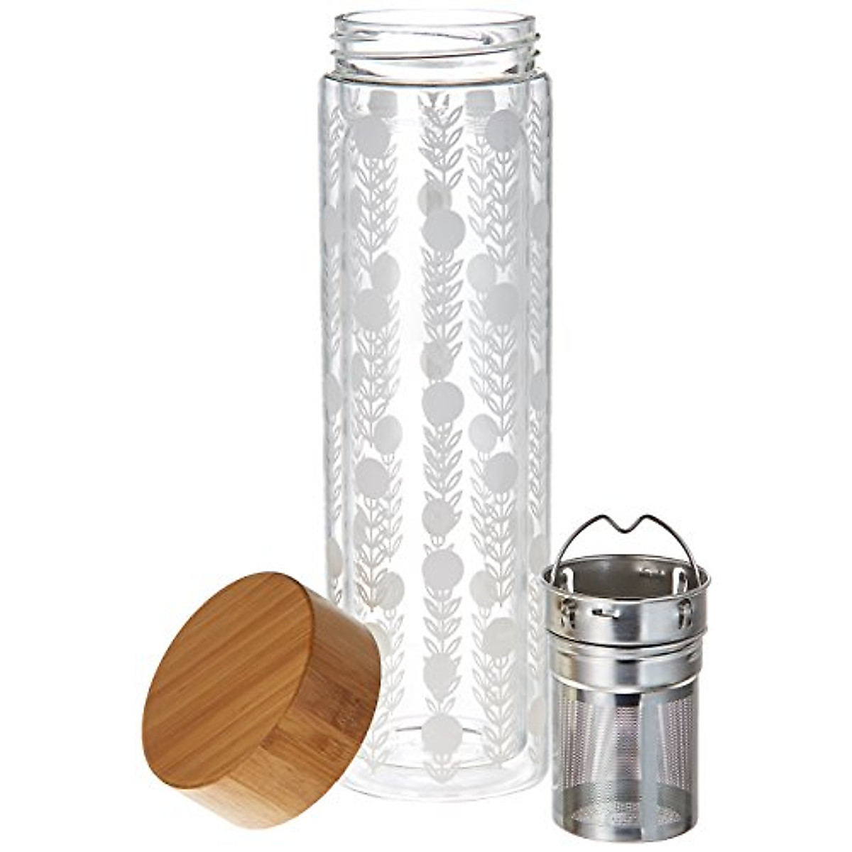 Pinky Up 7721 Blair Garden Party Glass Travel Infuser Mug Up