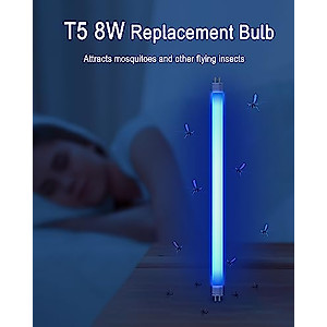 Dichroma 4 Pack T5 8W Replacement Bulb for Faicuk WS108 Wall Sconce Fly Light Trap, 12 Inch F8T5/BL UVA Fluorescent Led Bug Zapper Bulbs