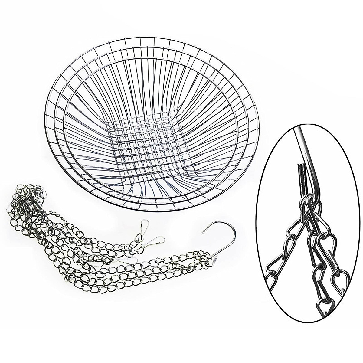 YYTONG 3 Tier Fruit Basket Hanging Heavy Duty Metal Fruit Baskets Bowl Vegetable Organizer for Kitchen, Detachable Vegetable Storage Fruit Stand Holder, Countertop Space Saver (Silver)