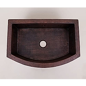 Copper Farmhouse Round Apron Kitchen Sink Stars Design