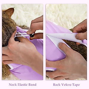 ANWA Breathable Cat Recovery Suit Female, Cat Onesie for Cats After Surgery Female, Cat Surgery Recovery Suit Female