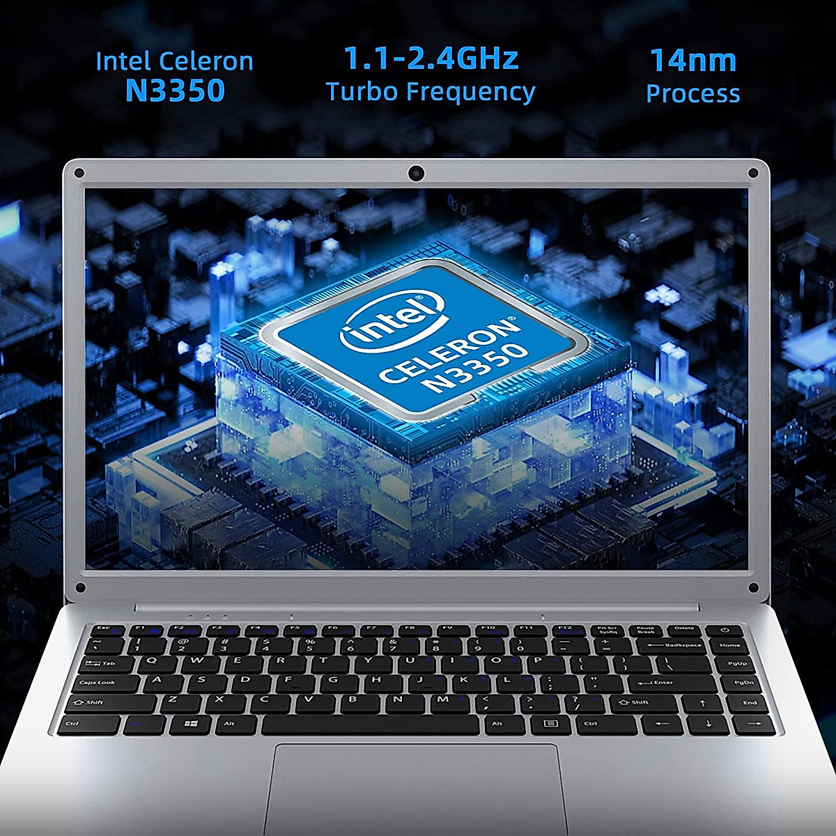 Jumper Laptop 14 Inch Laptops 12GB RAM 256GB ROM SSD Windows 11 Notebook Computer with FHD 1080P Display, 14nm Intel Celeron,Dual speakers,Full Size Keyboard,Large Battery 35520mWH - One Year Warranty