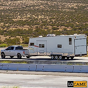 LOCAME Trailer Hitch Ball Mount, Fits 2.5-Inch Receiver Only, 8,000 LBS GTW with 2-Inch Ball Hitch & Pin, 2.5" Drop/Rise, Black, LC0042