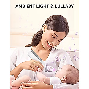 GROWNSY Nasal Aspirator for Baby, Electric Nose Aspirator for Toddler, Baby Nose Sucker, Automatic Nose Cleaner with 3 Silicone Tips, Adjustable Suction Level, Music and Light Soothing Function