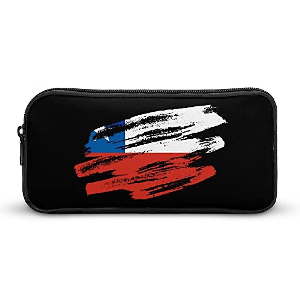 Vintage Chile Flag Teen Adult Pencil Case Large Capacity Pen Pencil Bag Durable Storage Pouch