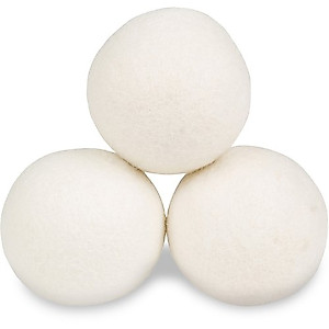 Wool Dryer Balls - Smart Sheep 3-Pack - XL Premium Natural Fabric Softener Award-Winning - Wool Balls Replaces Dryer Sheets - Wool Balls for Dryer - Laundry Balls for Dryer