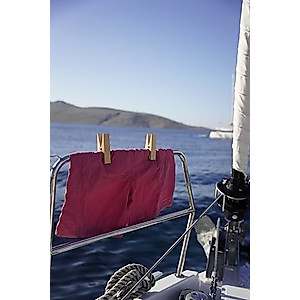 tuuli Wooden Pegs Large Wooden Pegs Clothes Pegs for Beach Towel Beach Lounger Yacht Pram Laundry Accessories - 2