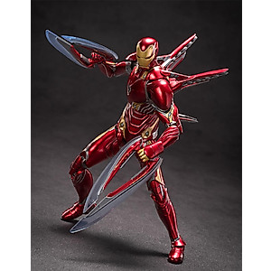 OVONNI Ironman MK50 (Deluxe Version),All Joints Movable 7 Inch Collectible Action Figure,Multi Weapon Accessories