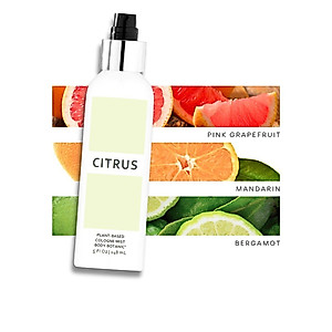 CITRUS ALCOHOL-FREE Fine Fragrance Mist by Body Botanic 5 Fl Oz 148 Ml - an Incredibly Uplifting Blend of Grapefruit, Fresh Bergamot, Mandarin and Lemon Zest (Citrus)