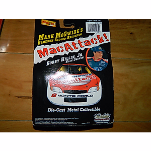 Milestone Motorsports Marketing - Bobby Hillin Jr. - No. 8 MacAttack Chevy Monte Carlo - 1:64 Replica NASCAR Racecar - Mark McGwire's Homerun Record-Breaking MacAttack