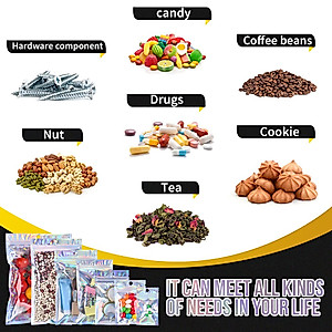 100 Pack Resealable Mylar Bags Smell Proof Pouch Aluminum Foil Packaging Plastic Ziplock Bag,Small Mylar Storage Bags For Candy,Jewelry,Screw,Holographic Rainbow Color (2.8 x 3.9 inch)