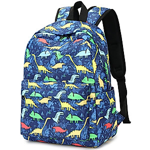 CAMTOP Backpack for Kids Boys School Backpack with Lunch Box for Preschool Kindergarten BookBag Set(Dinosaur-Graffiti Blue