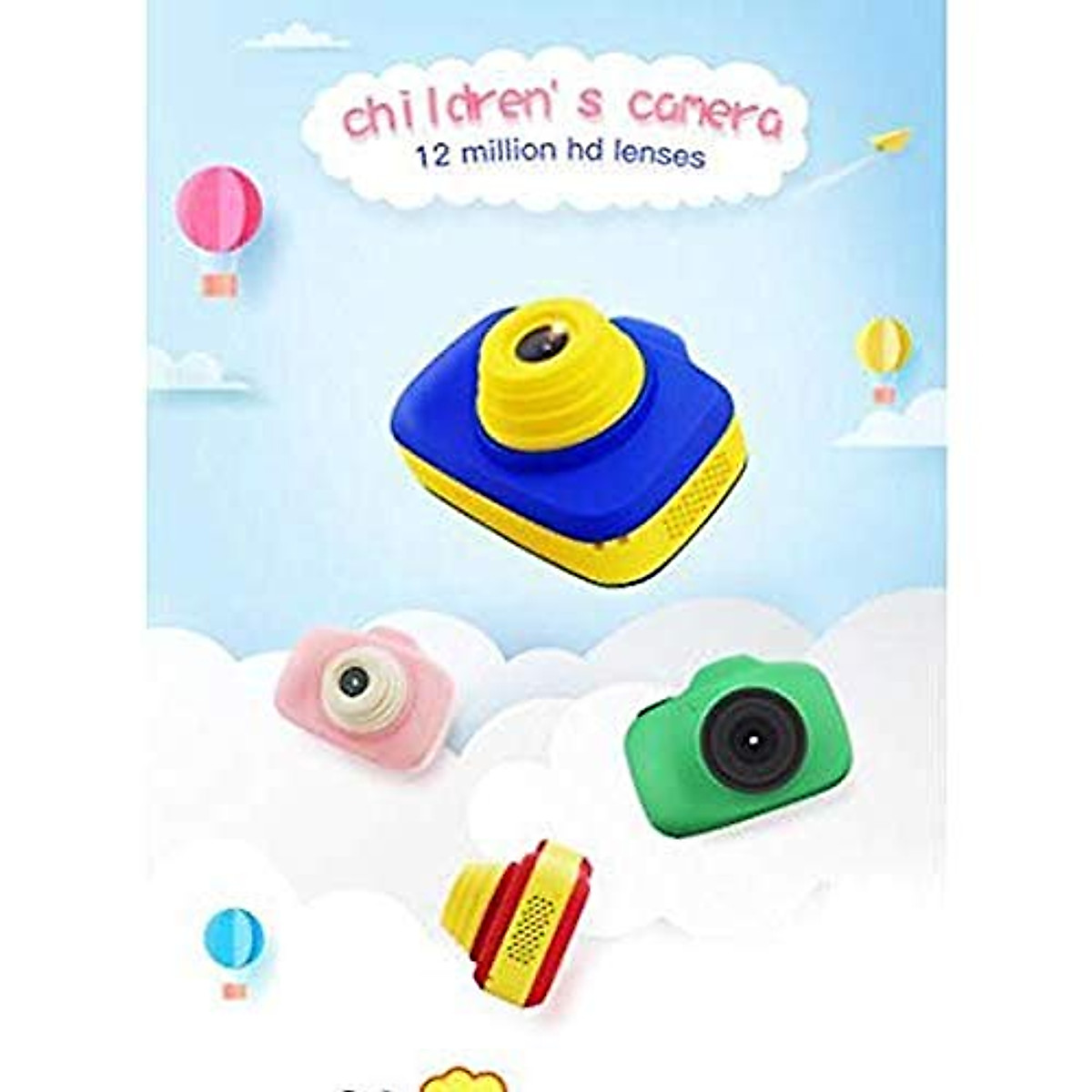LKYBOA Kids Camera,Mini Digital Camera 2.3 Inch Cartoon Cute Camera Toys Children 1080P Camera Children Camera Birthday Shockproof Digital Video (Color : Pink)