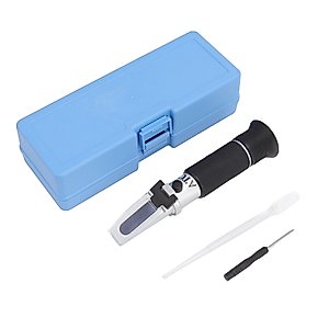 Alcohol Refractometer, Brix Meter Professional Cover Plate Silicone Handle 3 in 1 HD Prism for Homebrew Kit for Fruit
