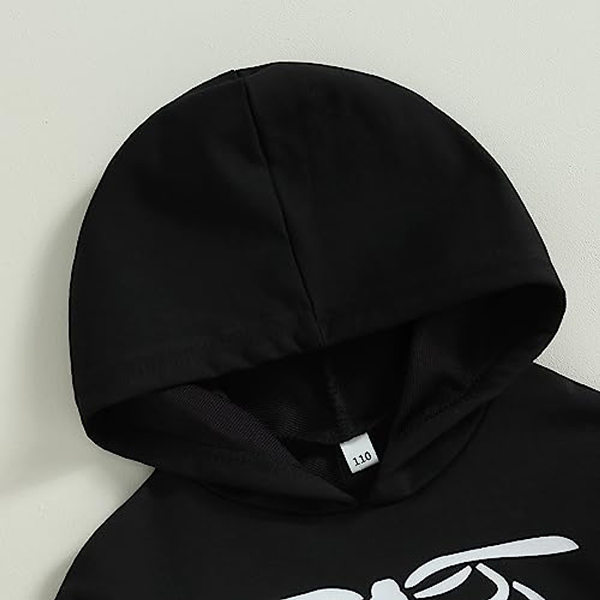 Halloween Baby Clothes Toddler Boy Pumpkin Sweatshirt Hoodie Skeleton Hooded Sweatsuit Set Little Kid Fall Outfit (Black,6-7 Years)