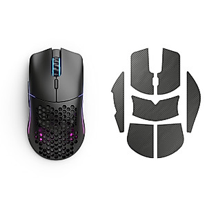 (Mouse + Grip Tape) Glorious Model O Wireless Gaming Mouse - RGB 69g Lightweight Wireless Gaming Mouse (Matte Black) + Glorious Gaming Mouse Grip Tape (Model O) (Bundle)