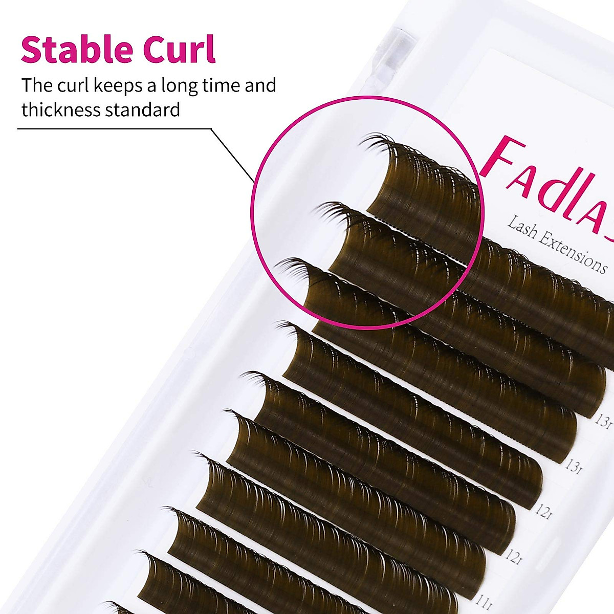 Eyelash Extensions D Curl Individual Lashes 0.15 Mixed Tray 8-14mm Brown Lash Extensions Supplies Classic Eyelashes Professional Salon Use (0.15-D, 8-14mm Mix)